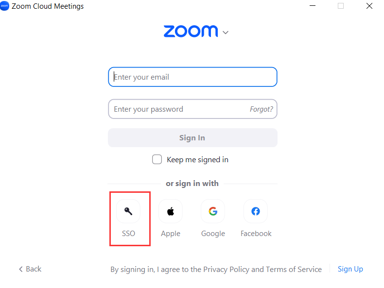 How to Sign-in ZOOM with SSO - EN